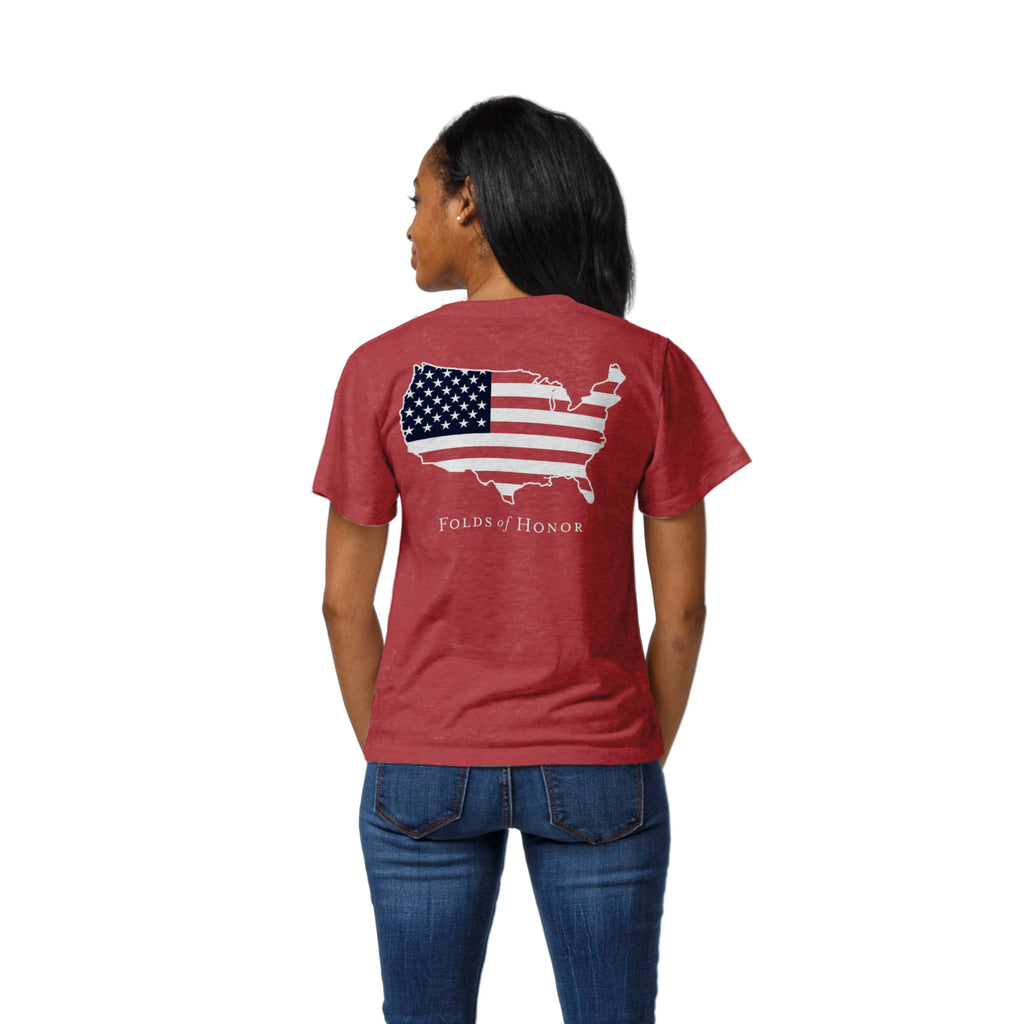 FOH Women's Heather Red Intramural Boyfriend V Tee – L2 Brands